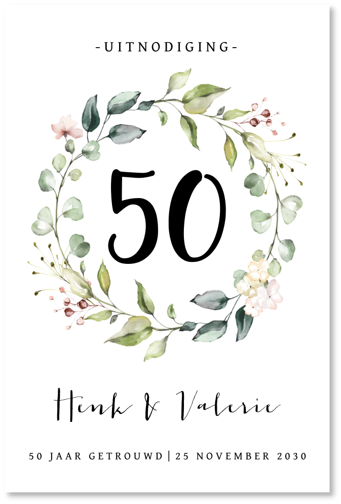 Uitnodiging jubileum huwelijk